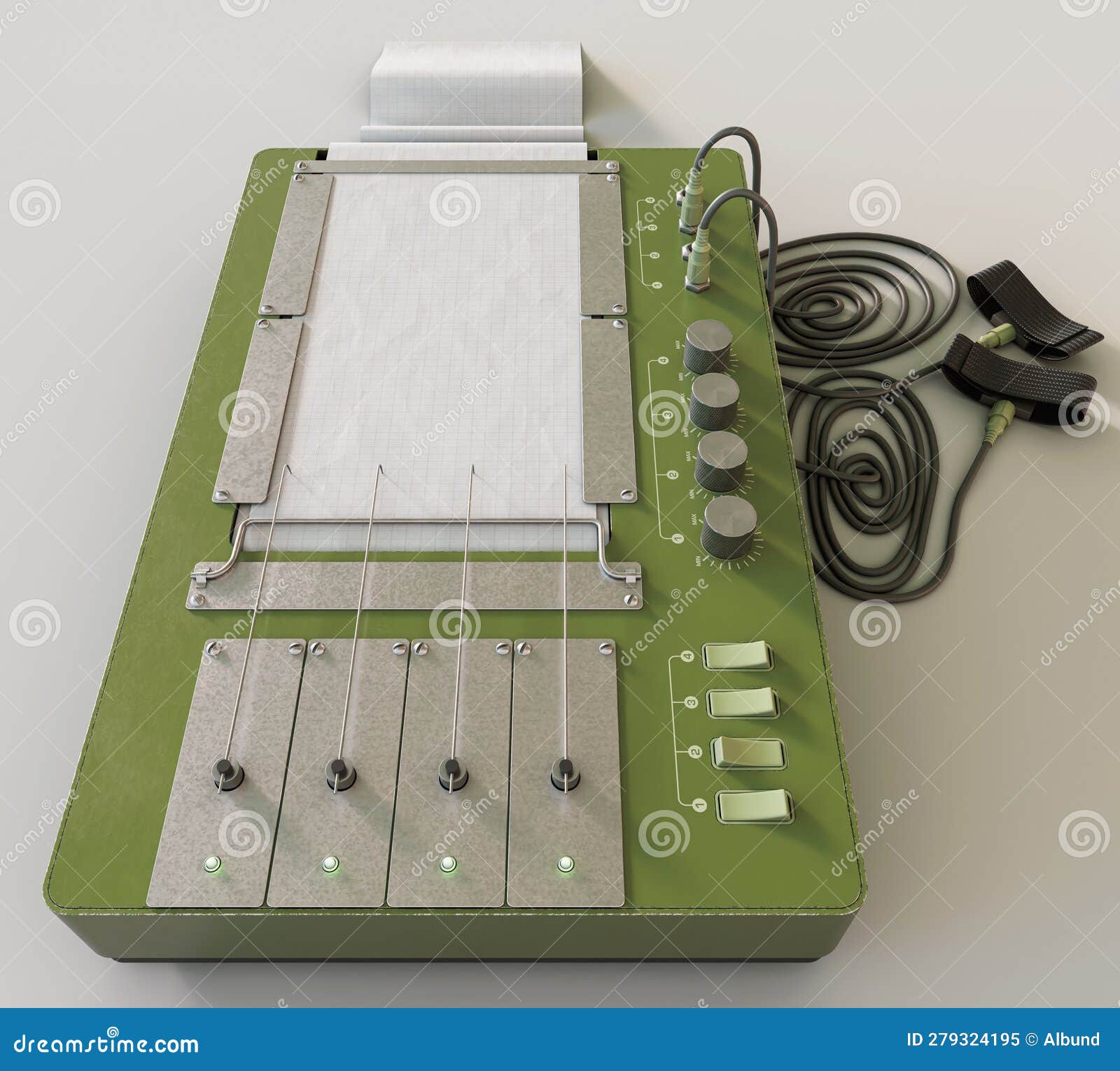 Polygraph Lie Detector Machine Stock Illustration - Illustration of ...