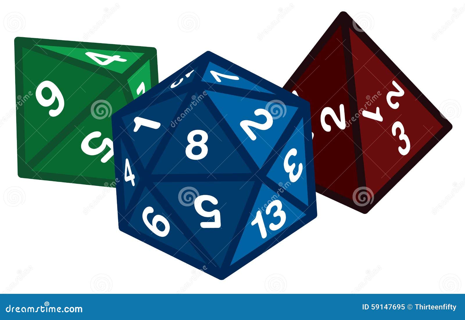 Polyhedral Dice Cartoon Vector | CartoonDealer.com #59147695