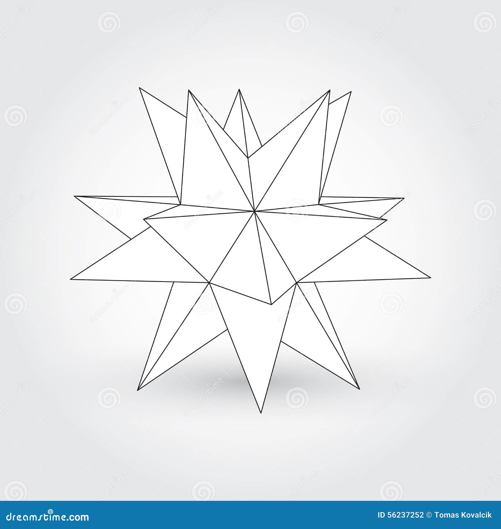 Polyhedron, star shape stock vector. Illustration of figure - 56237252