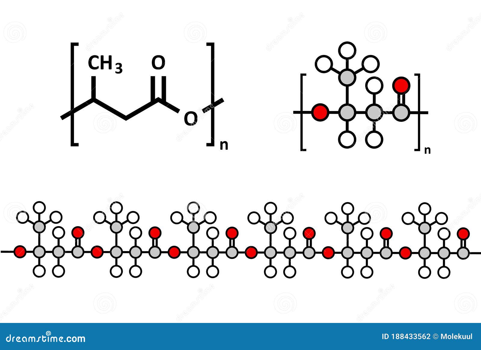 Polyhydroxybutyrate (PHB) Biodegradable Plastic, Chemical Structure ...