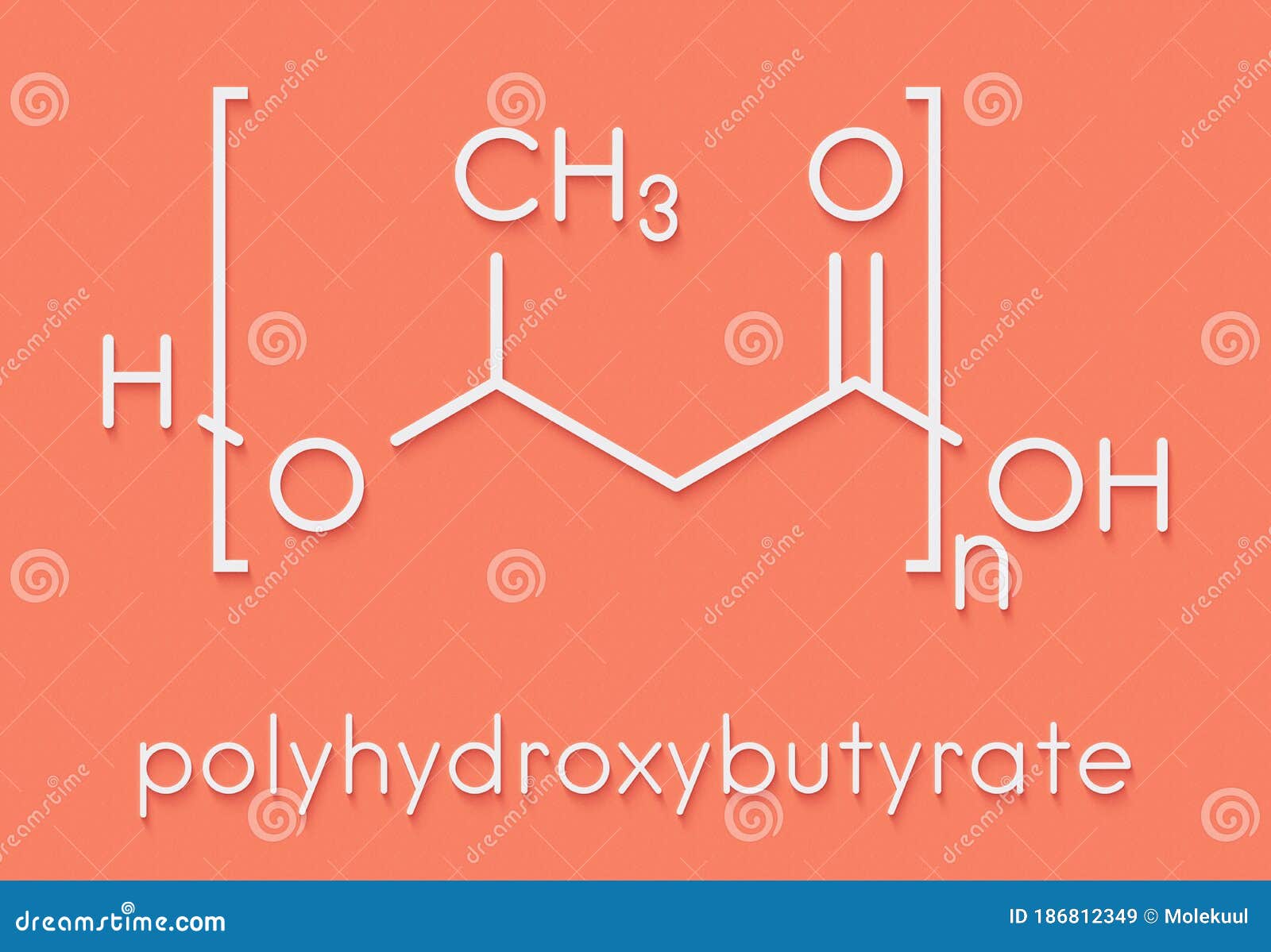 Polyhydroxybutyrate (PHB) Biodegradable Plastic, Chemical Structure ...