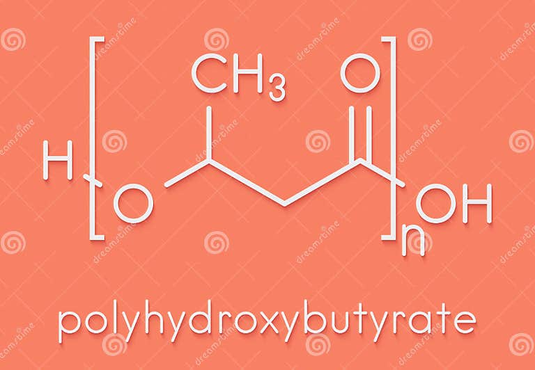 Polyhydroxybutyrate (PHB) Biodegradable Plastic, Chemical Structure ...