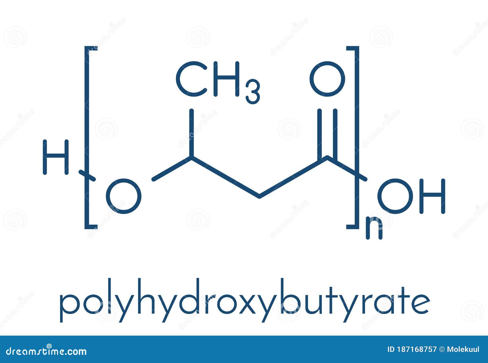 Polyhydroxybutyrate (PHB) Biodegradable Plastic, Chemical Structure ...