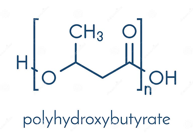 Polyhydroxybutyrate PHB Biodegradable Plastic, Chemical Structure ...