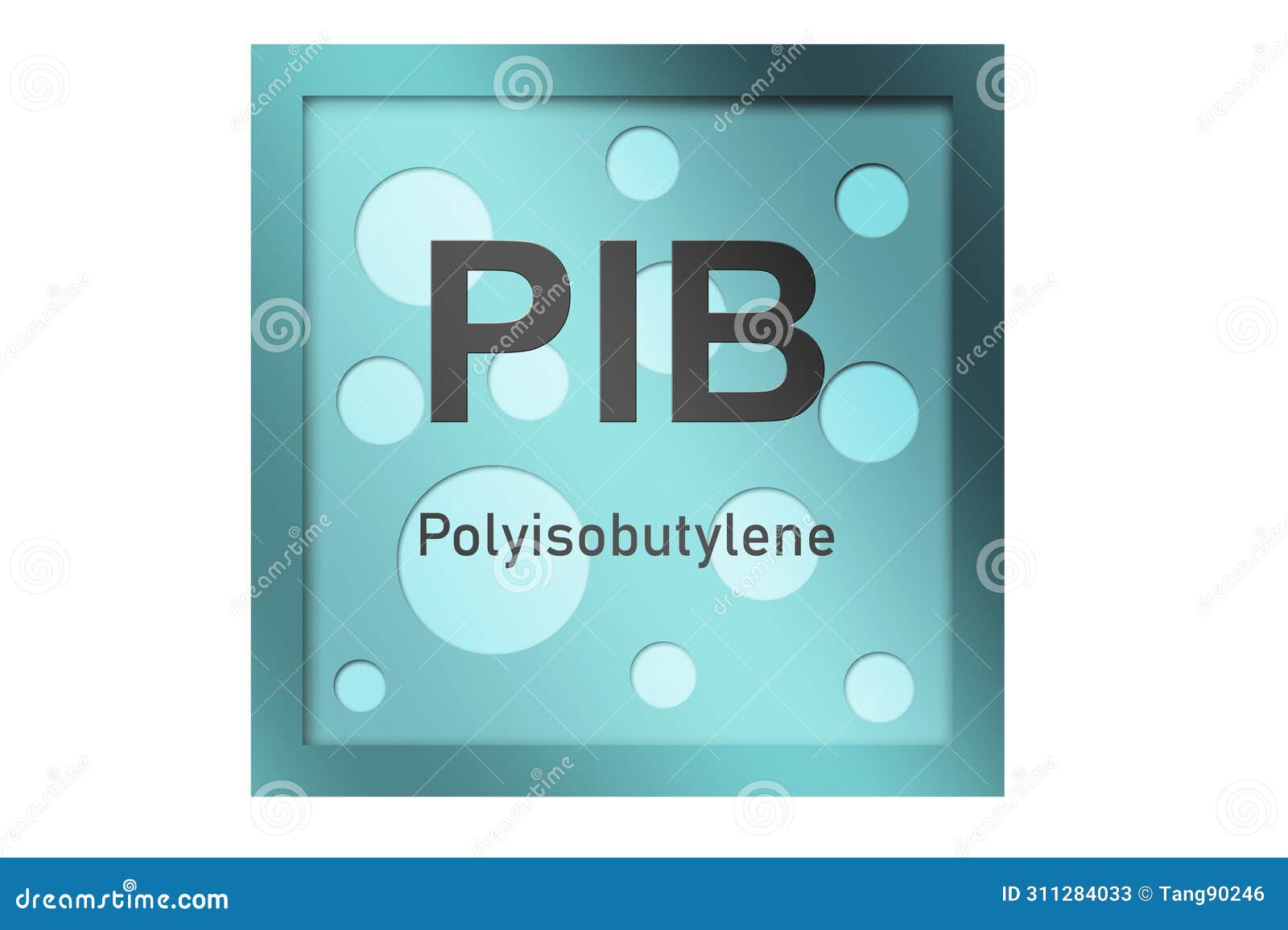 Polyisobutylene (PIB) Polymer on Blue Background Stock Illustration ...