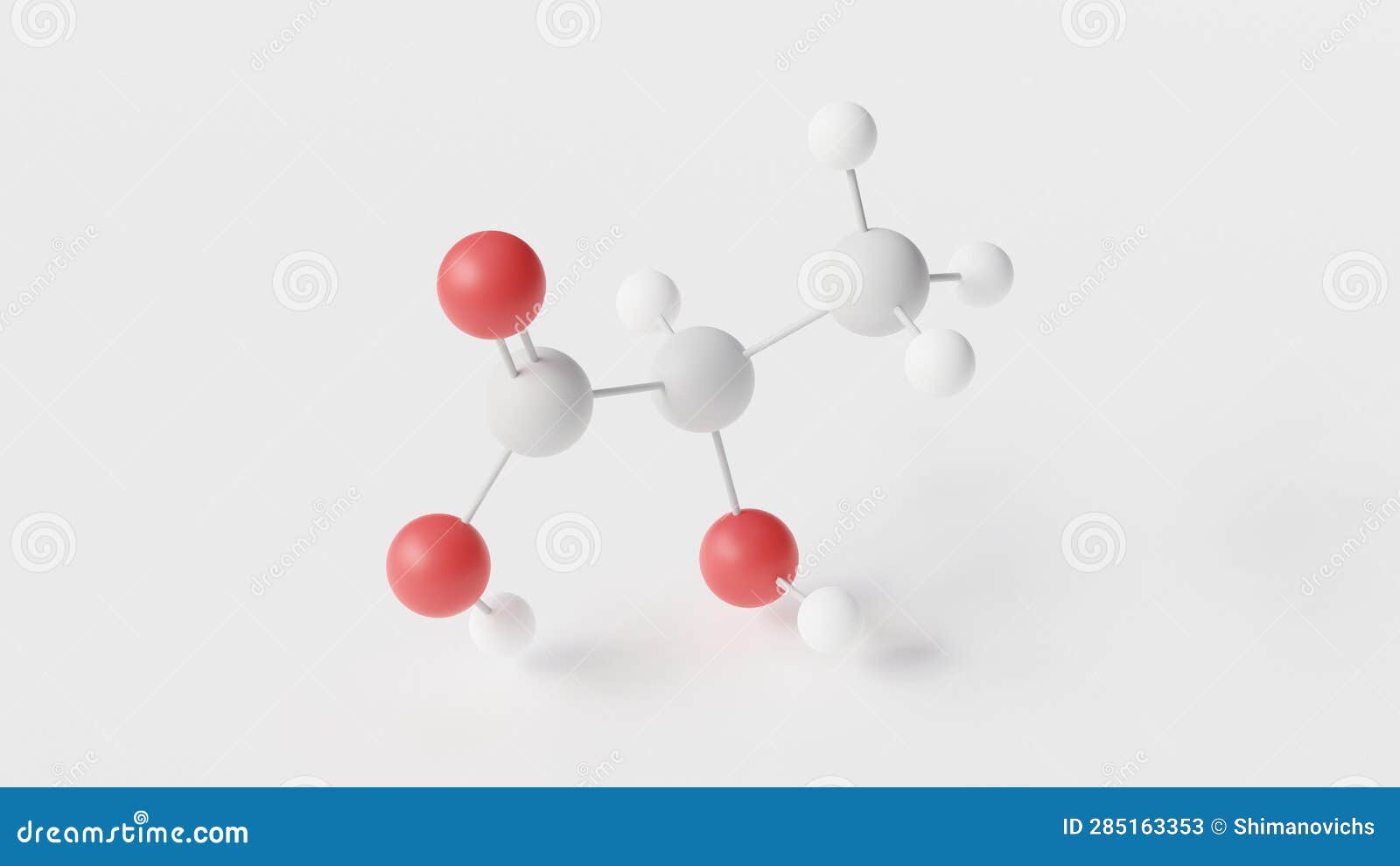 Polylactic Acid Molecule 3d, Molecular Structure, Ball And Stick Model ...