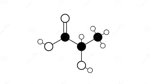 Polylactic Acid Molecule, Structural Chemical Formula, Ball-and-stick ...