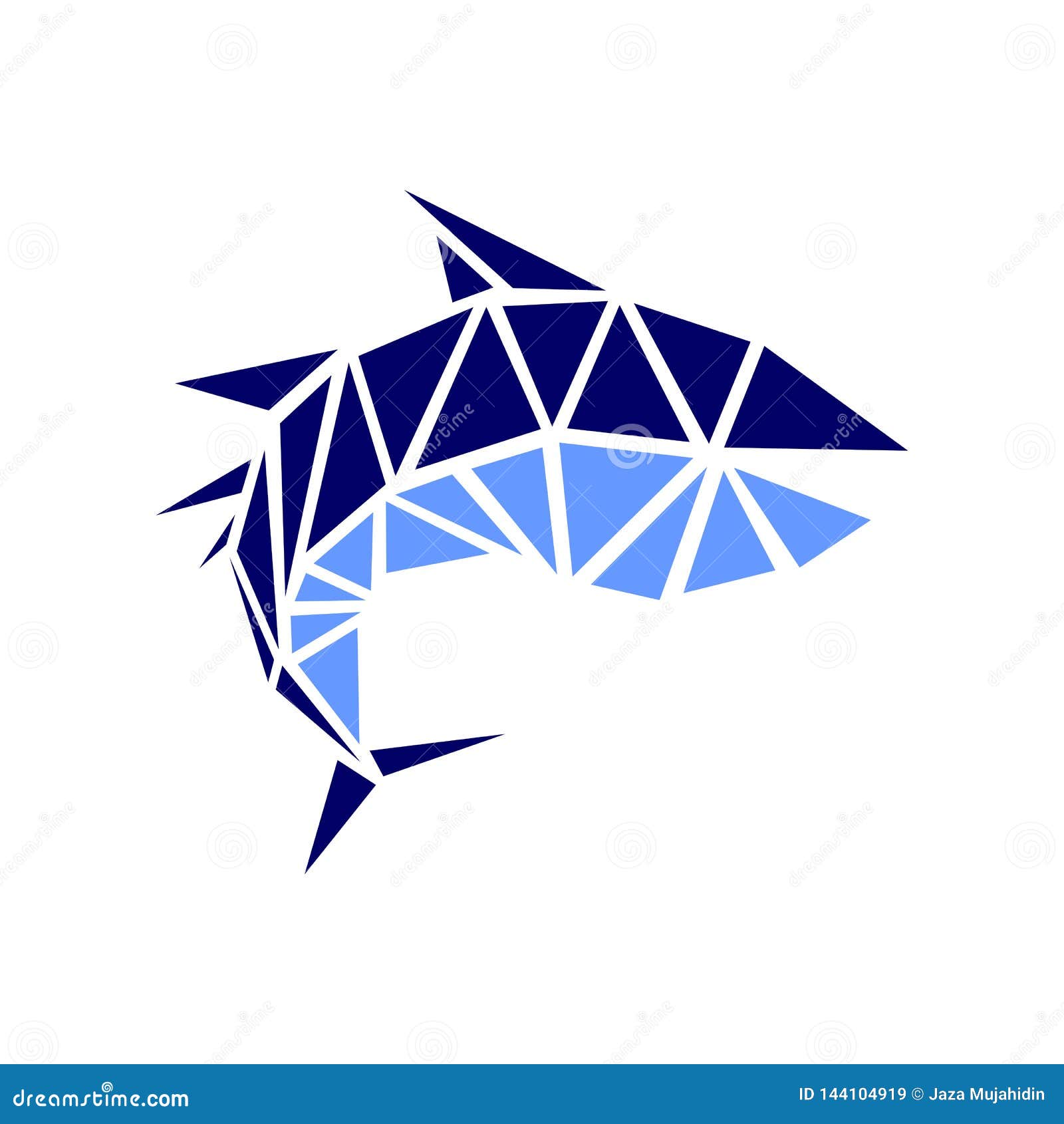 Polyline Bluefin Vector stock vector. Illustration of campany - 144104919
