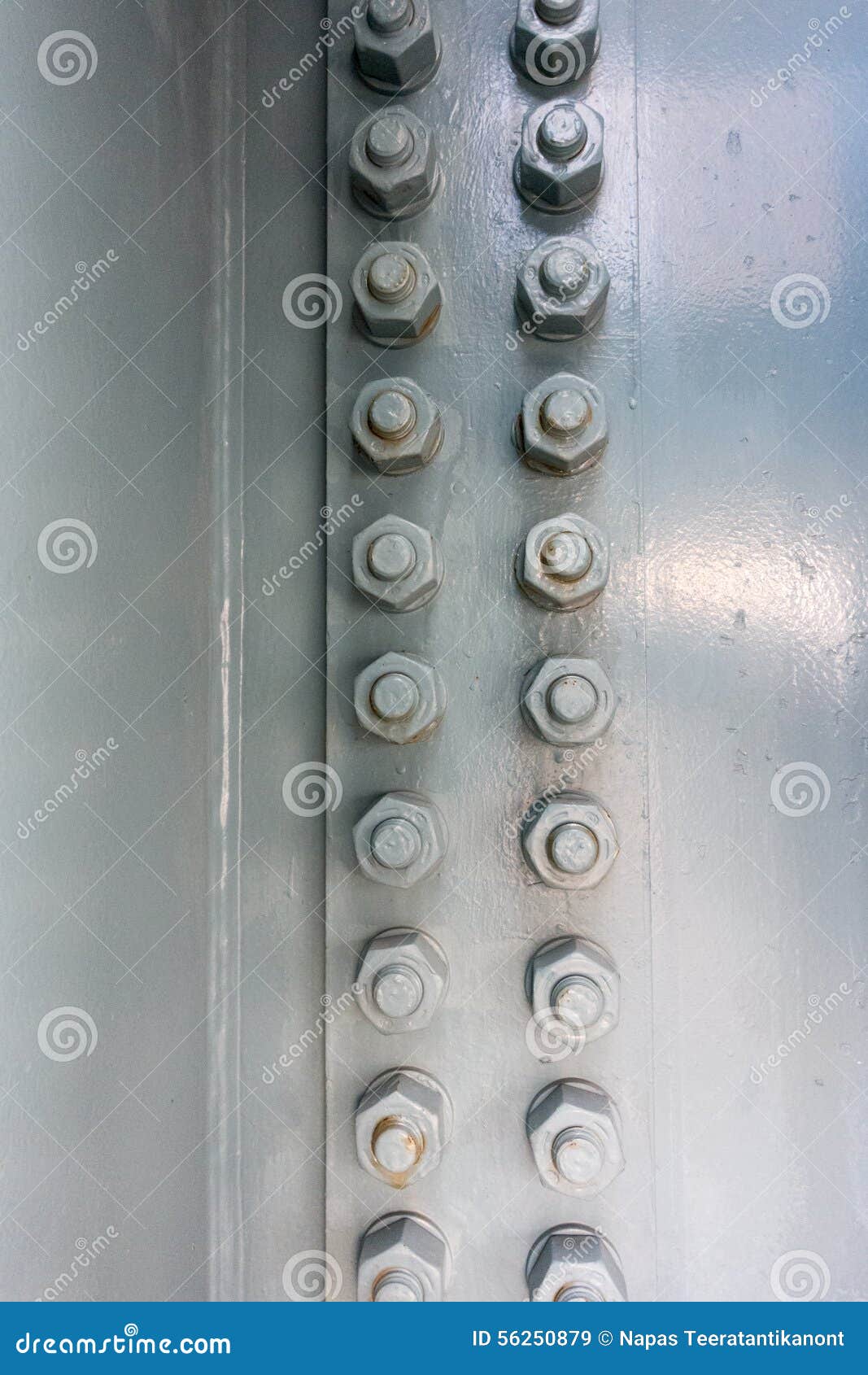 Coated Stud Bolt And Nut On Wood Texture Royalty-Free Stock Photo ...