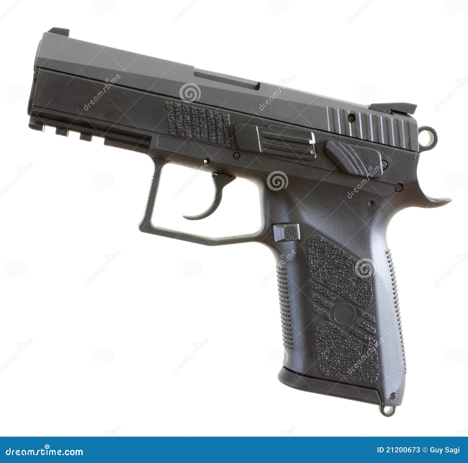 Polymer handgun stock image. Image of trigger, muzzle - 21200673