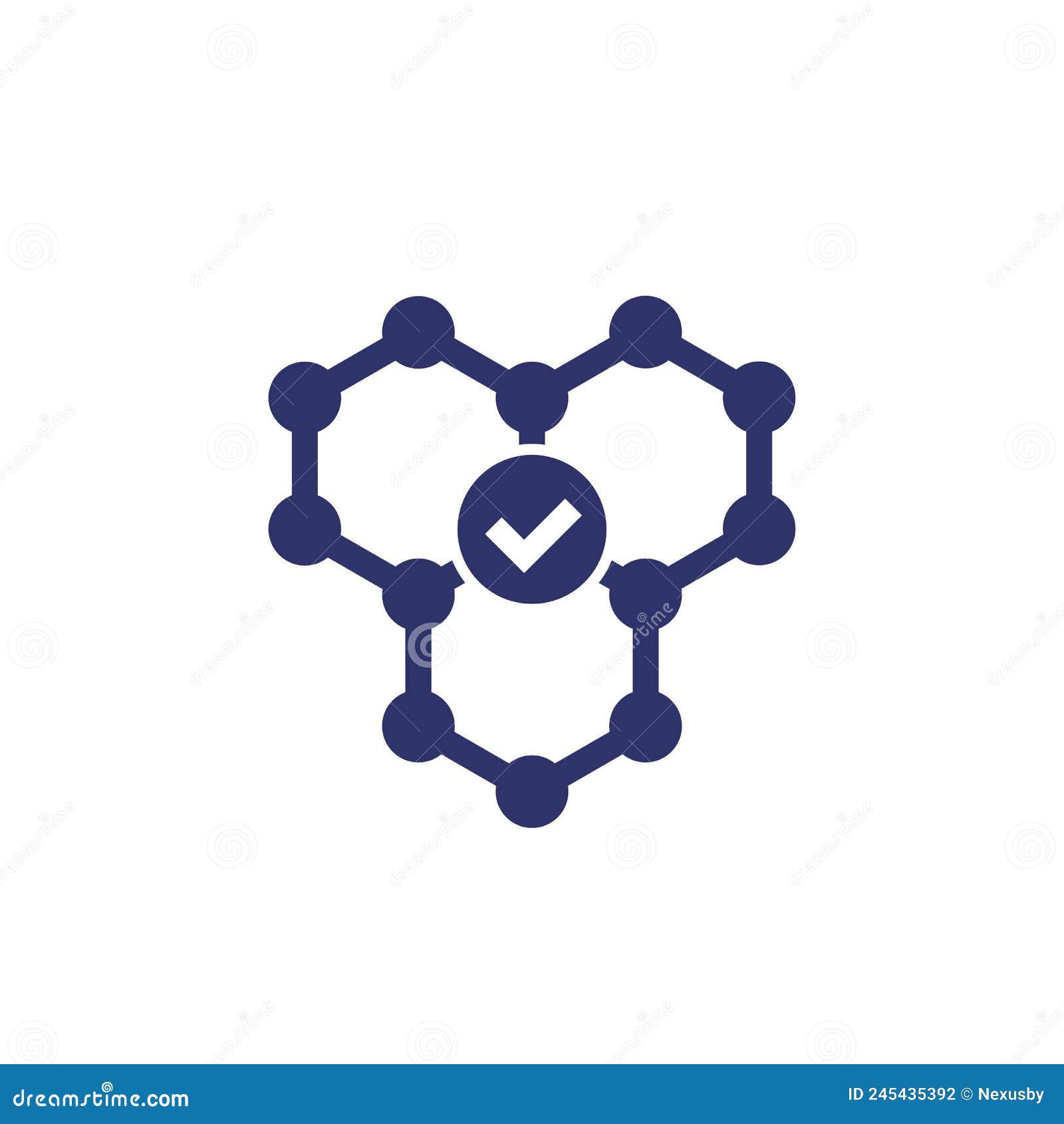 Polymer Icon with a Molecule Stock Vector - Illustration of sign ...