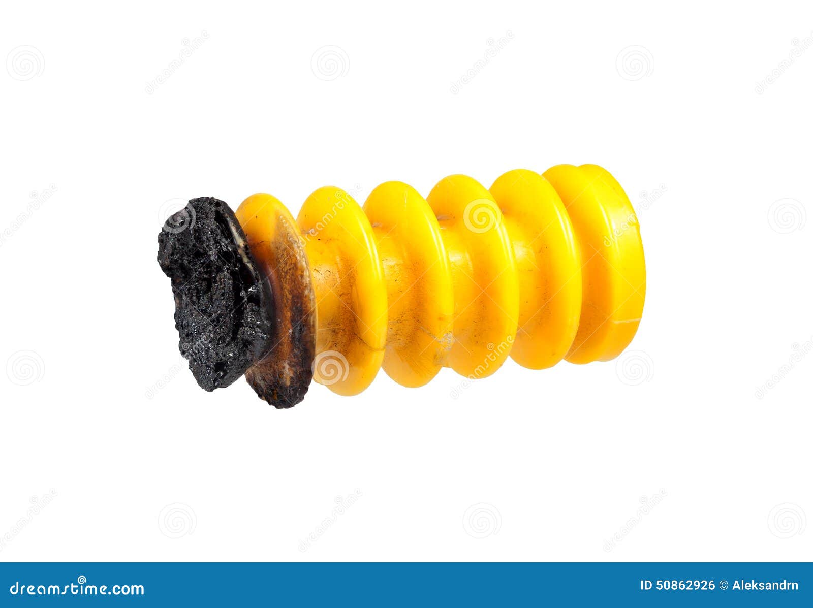 Polymer Insulator Destroyed by Exposure To Short-circuit Current Stock ...