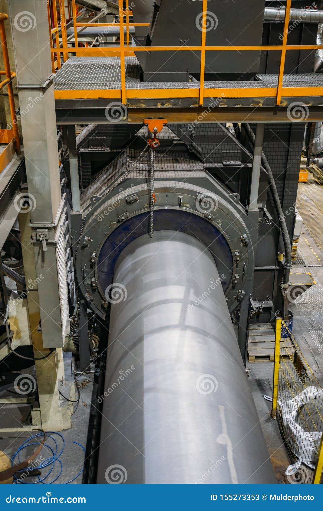 Polymer Pipe Coating Machinery Stock Image - Image of metalworking ...