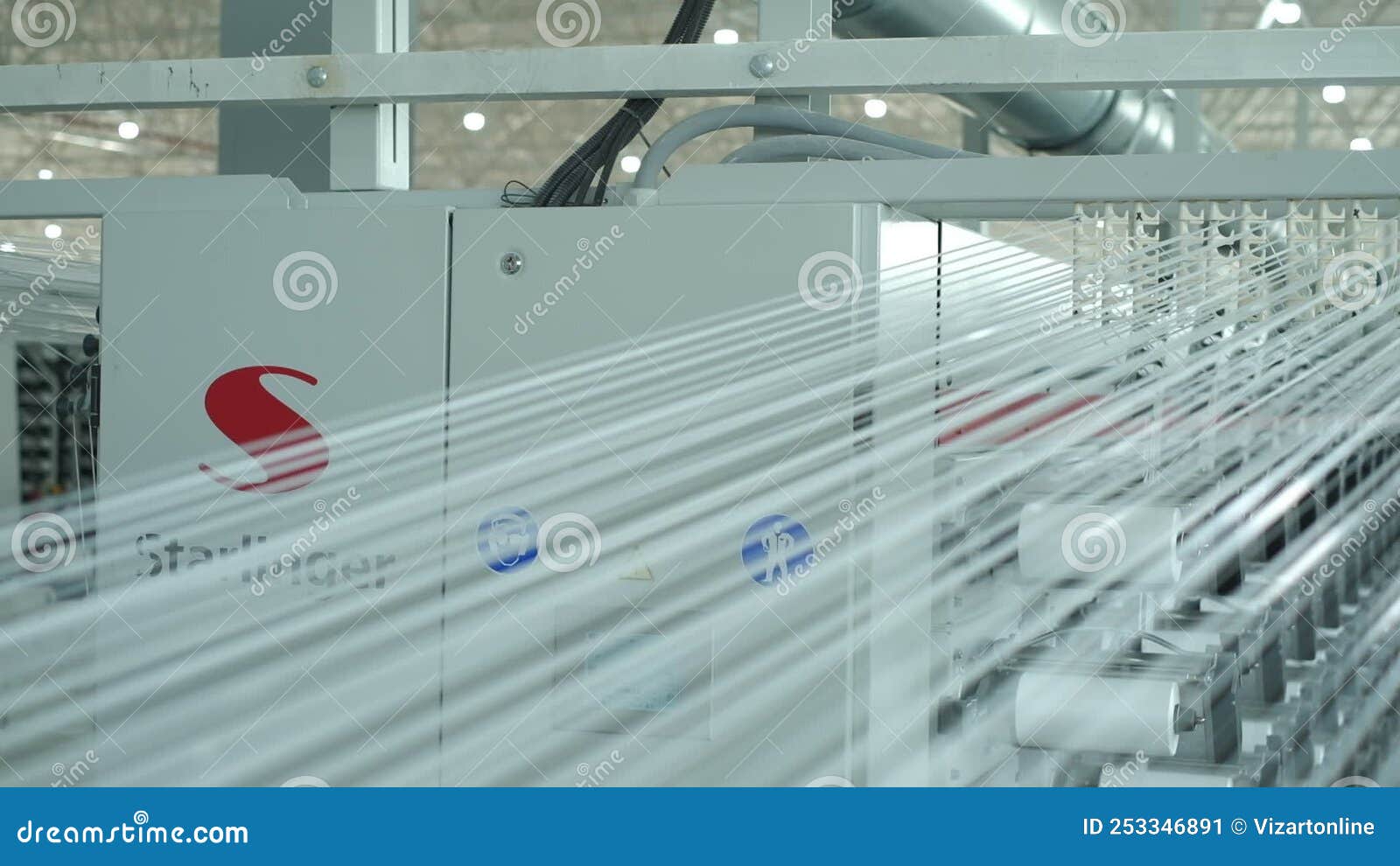 Polymer Thread Making Machine in Action Stock Video - Video of factory ...