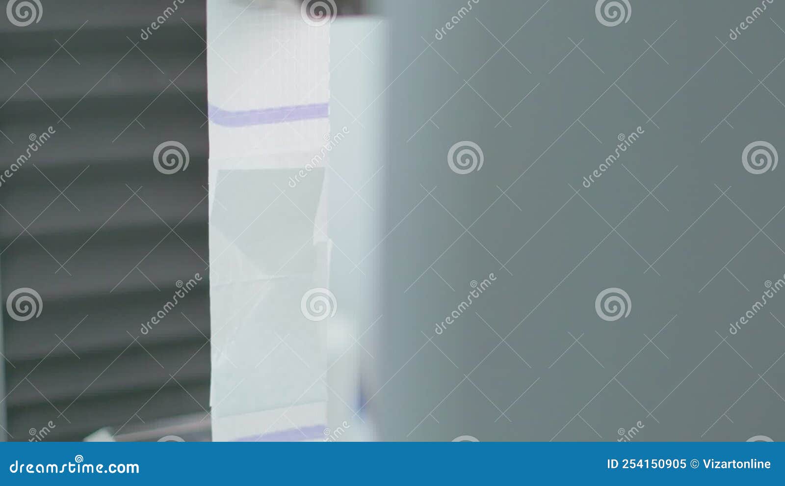 Polymer Tape is Installed To Strength Test Machine in Slow Motion Stock ...