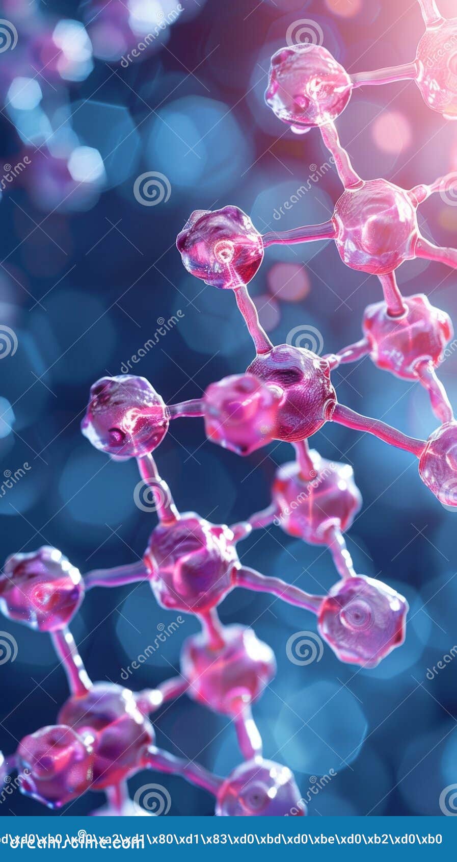 Polymerization Process for Polypropylene, Close-up of Molecular ...