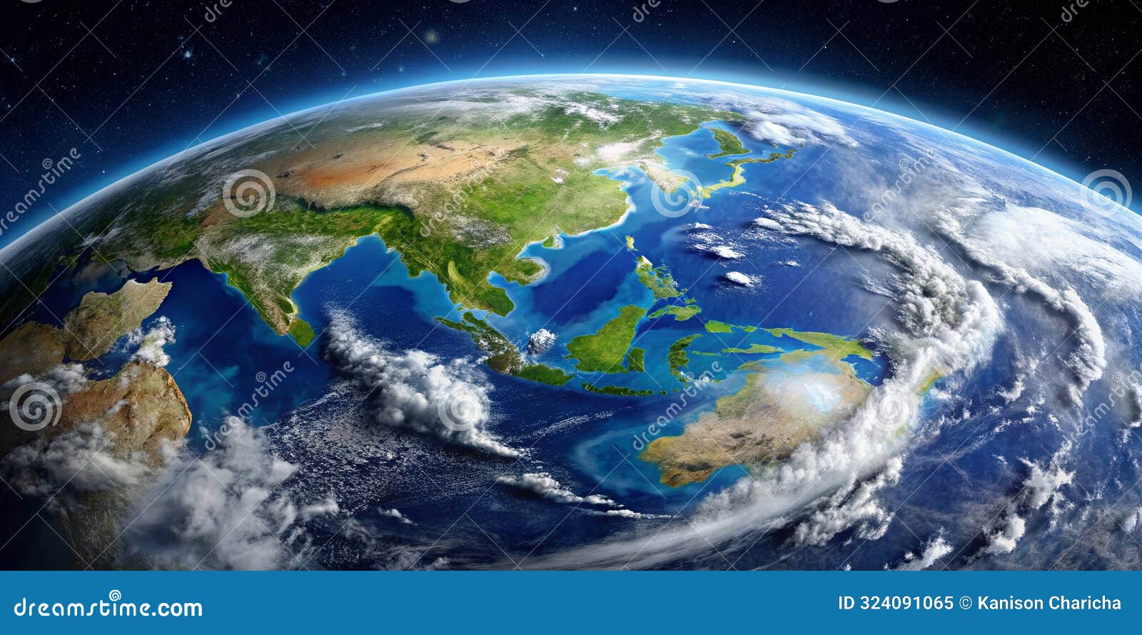 Polynesia Micronesia and Melanesia in Planet Earth View from Outer ...