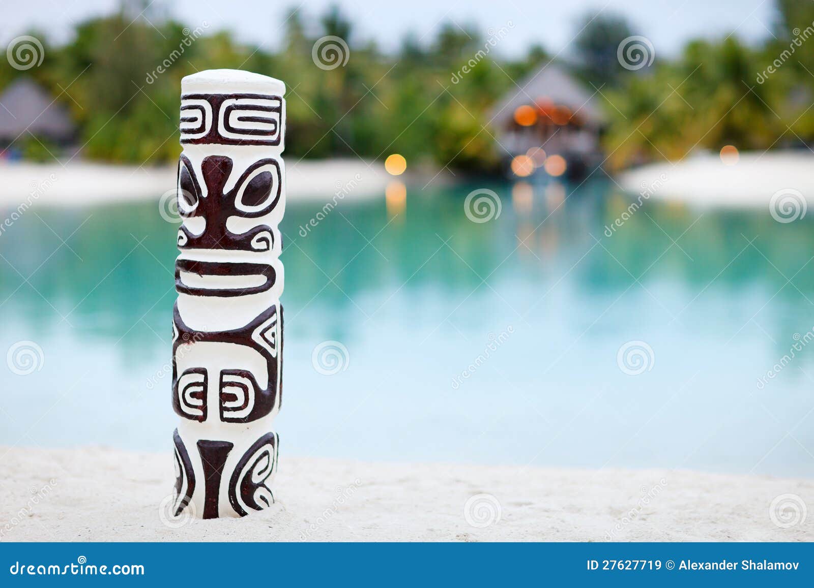 Polynesian beach stock image. Image of resort, beautiful - 27627719