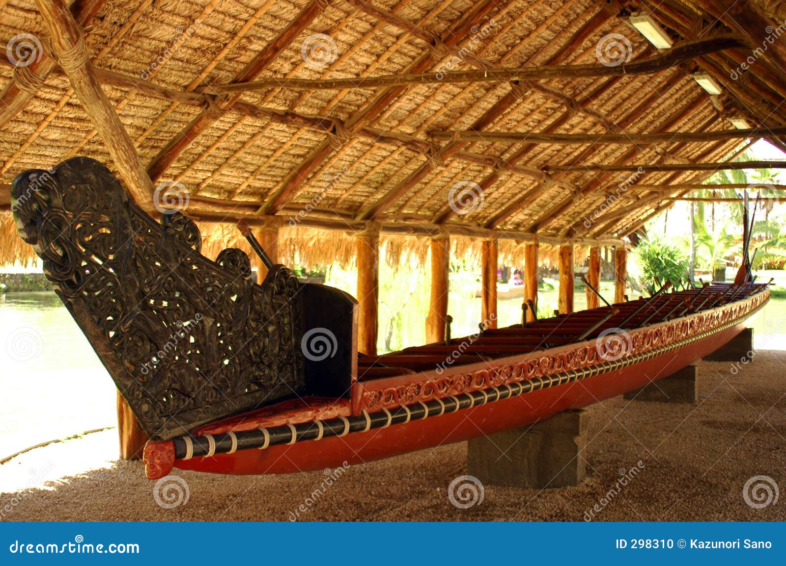 Polynesian canoe stock photo. Image of paddle, travel, tropical - 298310