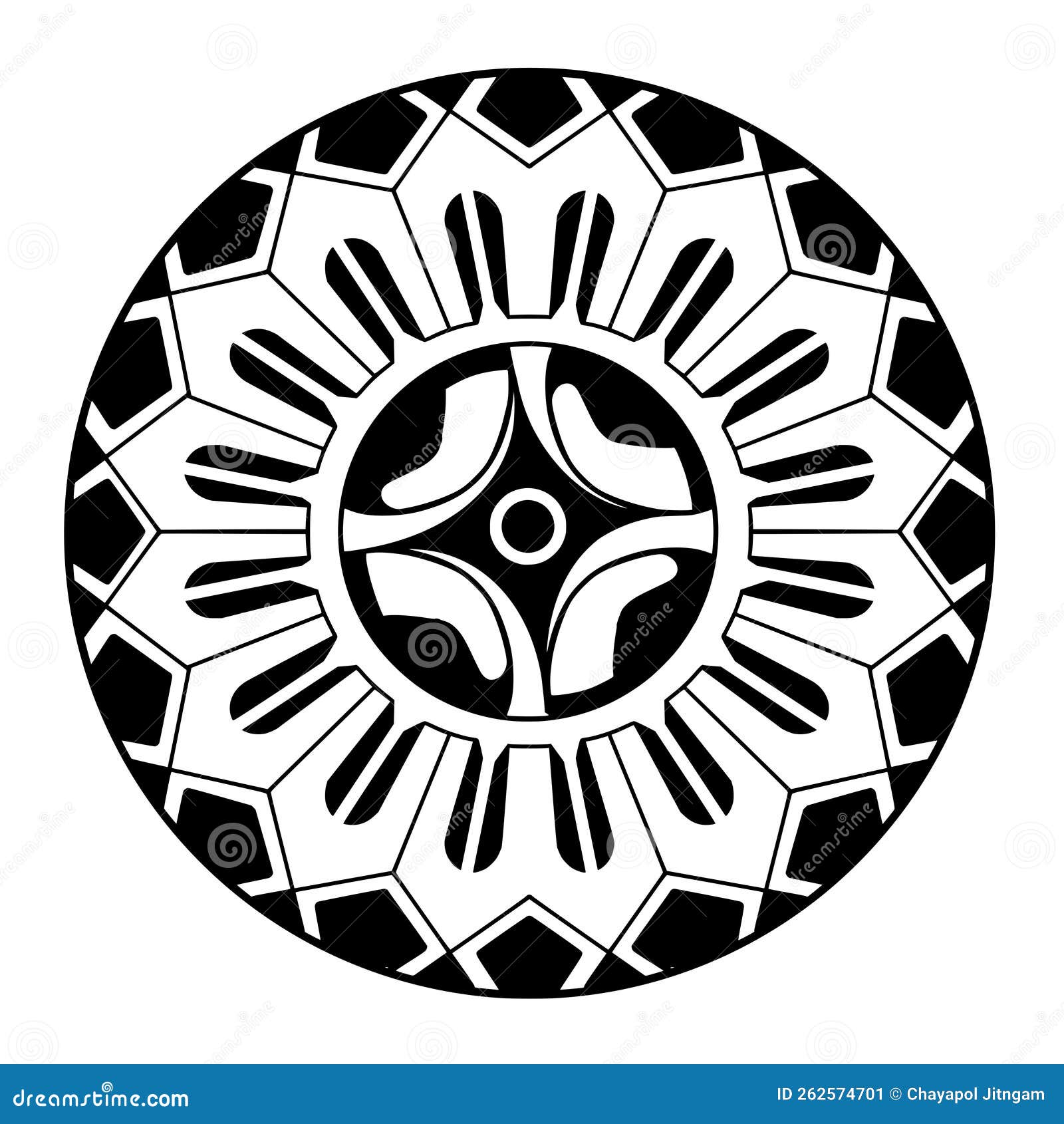 Polynesian Circle Tattoo Design. Aboriginal Samoan. Vector Illustration ...