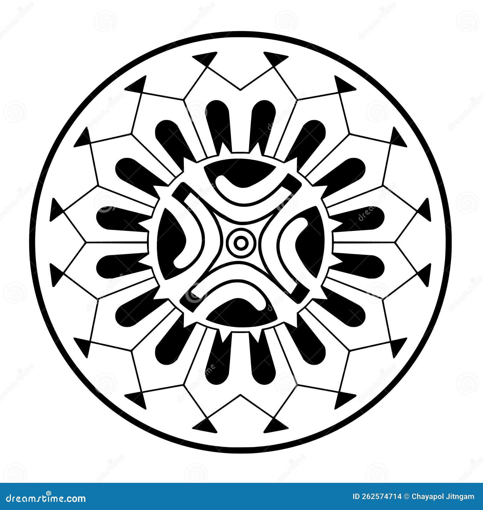 Polynesian Circle Tattoo Design. Aboriginal Samoan. Vector Illustration ...