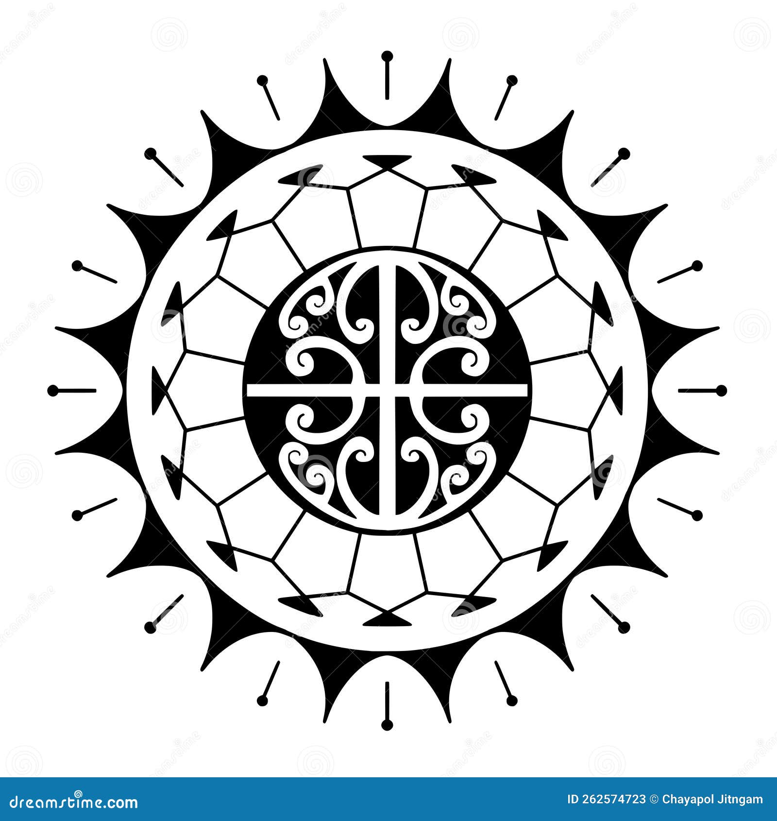 Polynesian Circle Tattoo Design. Aboriginal Samoan Stock Vector ...