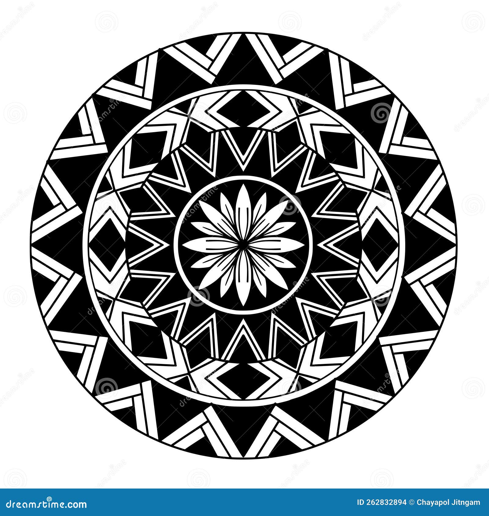 Polynesian Circle Tattoo Design. Aboriginal Samoan. Vector ...