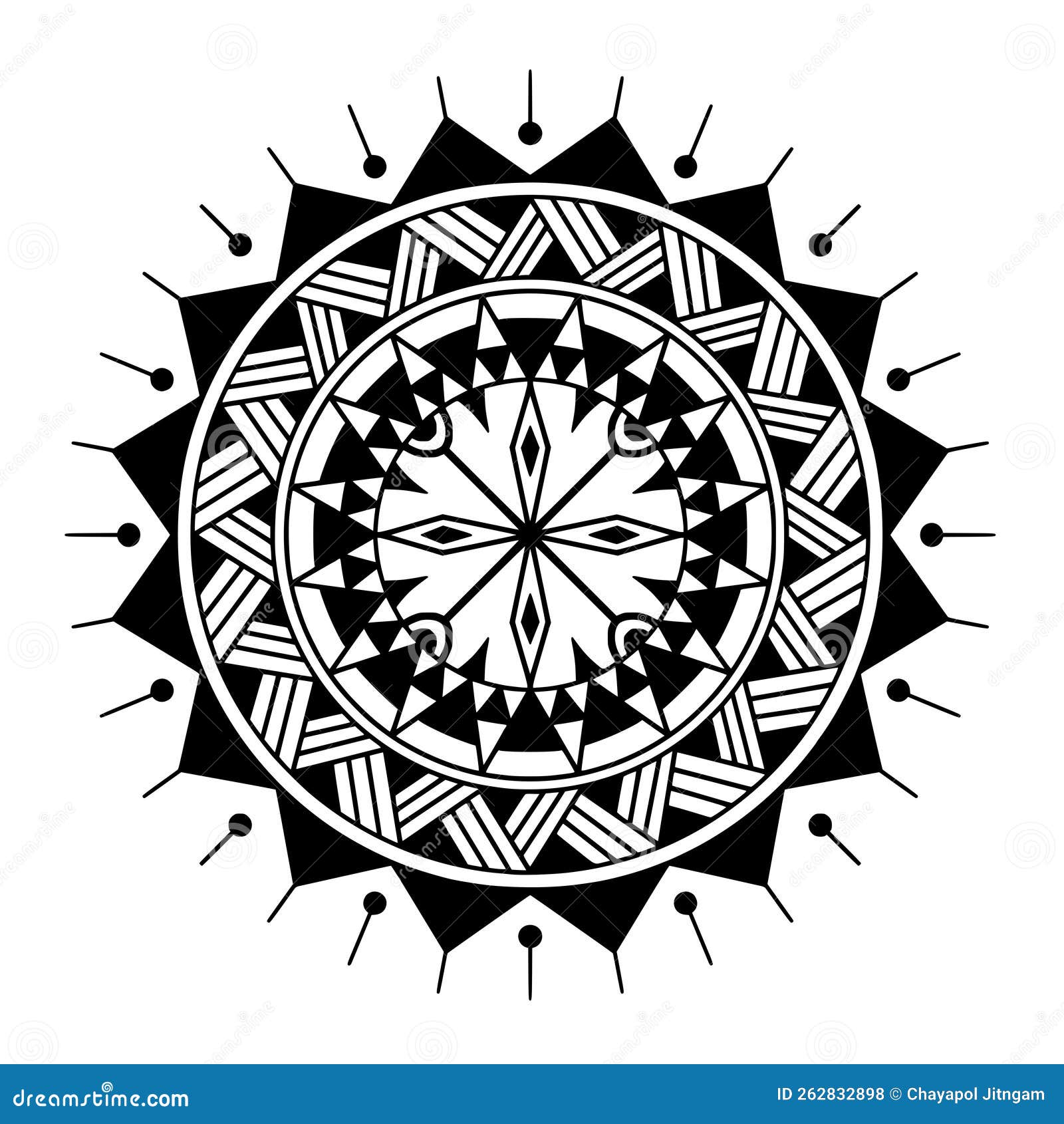 Polynesian Circle Tattoo Design. Aboriginal Samoan. Vector Illustration ...