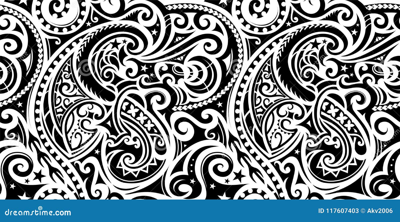 Polynesian Ethnic Pattern Vector Illustration | CartoonDealer.com ...