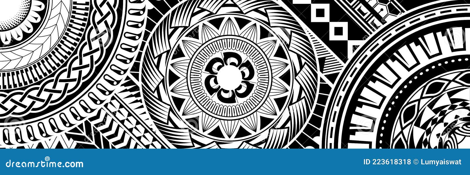 Polynesian Ethnic Pattern Vector Illustration | CartoonDealer.com ...