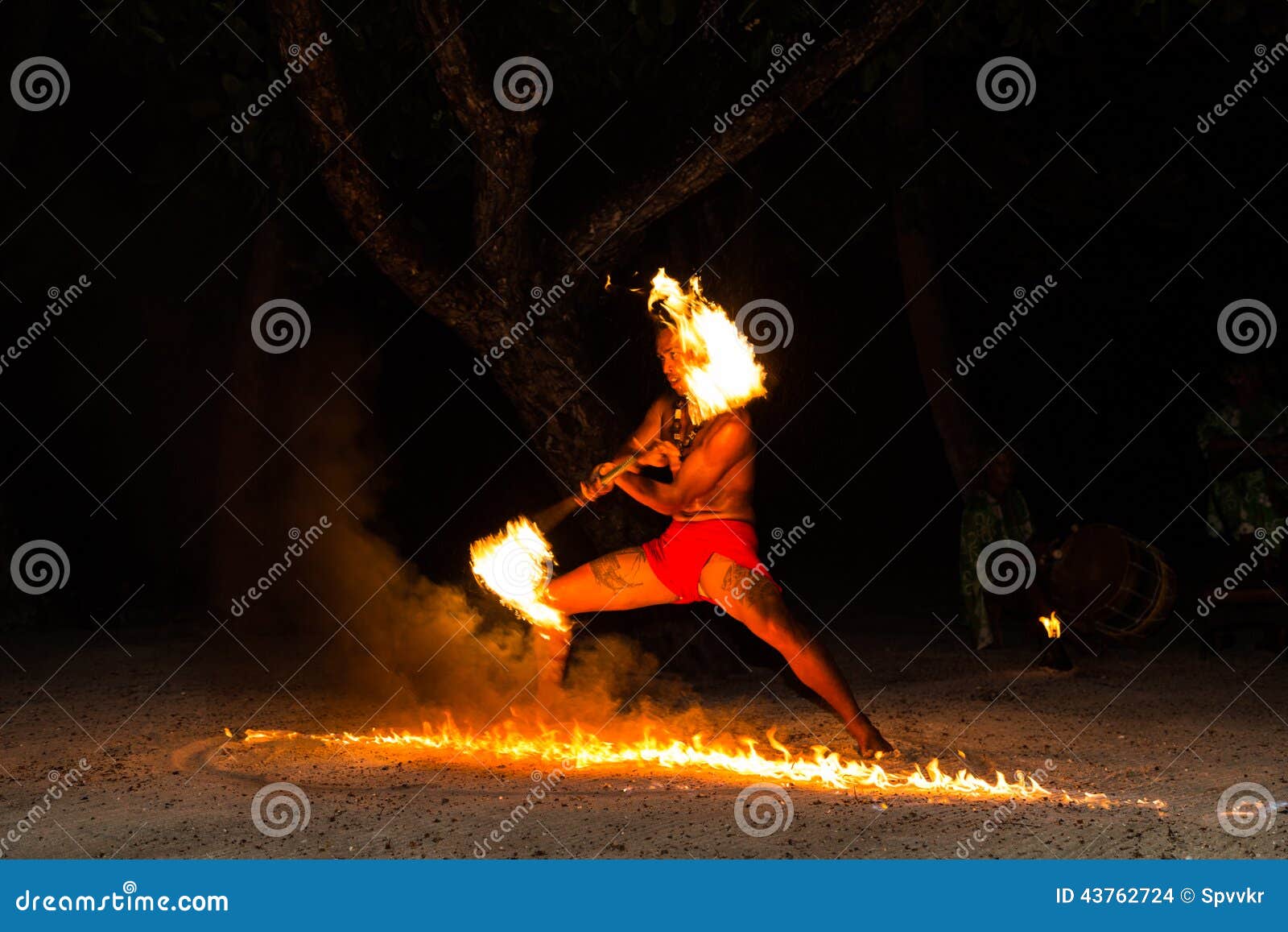 Polynesian Fire Dancer Editorial Photo | CartoonDealer.com #43762793