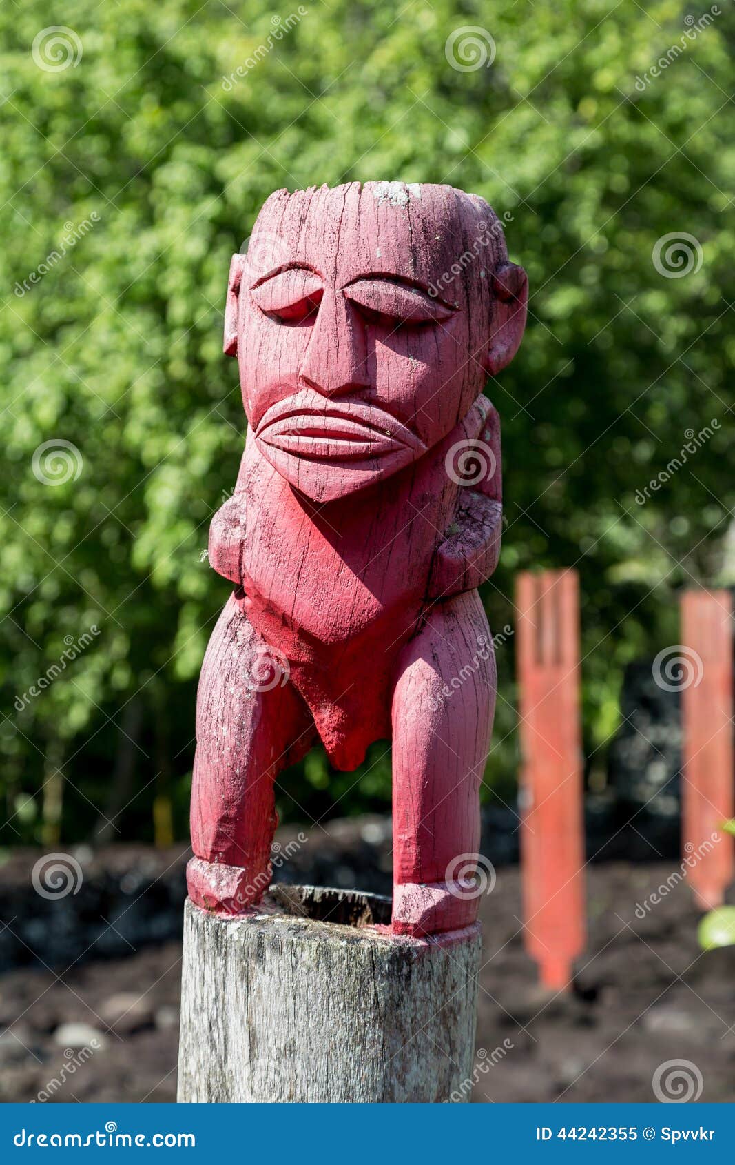 Polynesian god Tiki stock image. Image of resort, statue - 44242355
