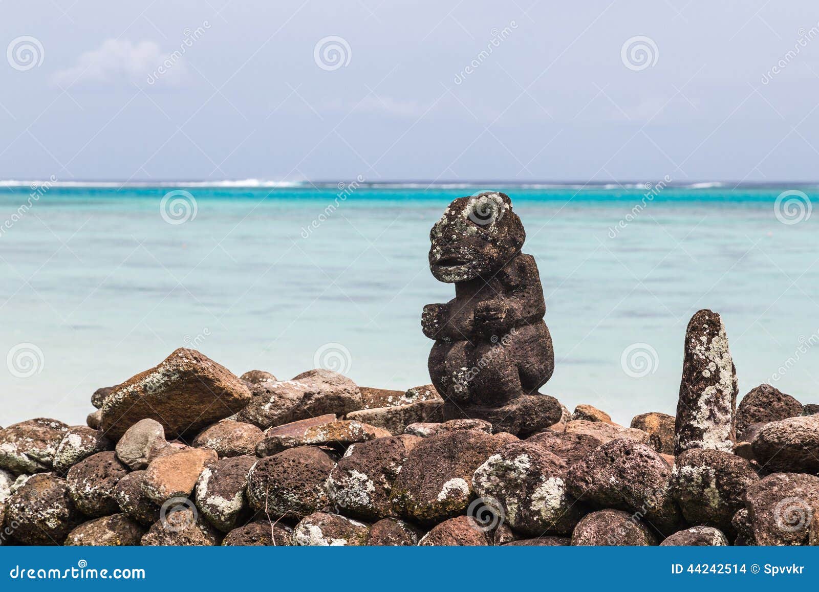 Polynesian god Tiki stock photo. Image of statue, ocean - 44242514