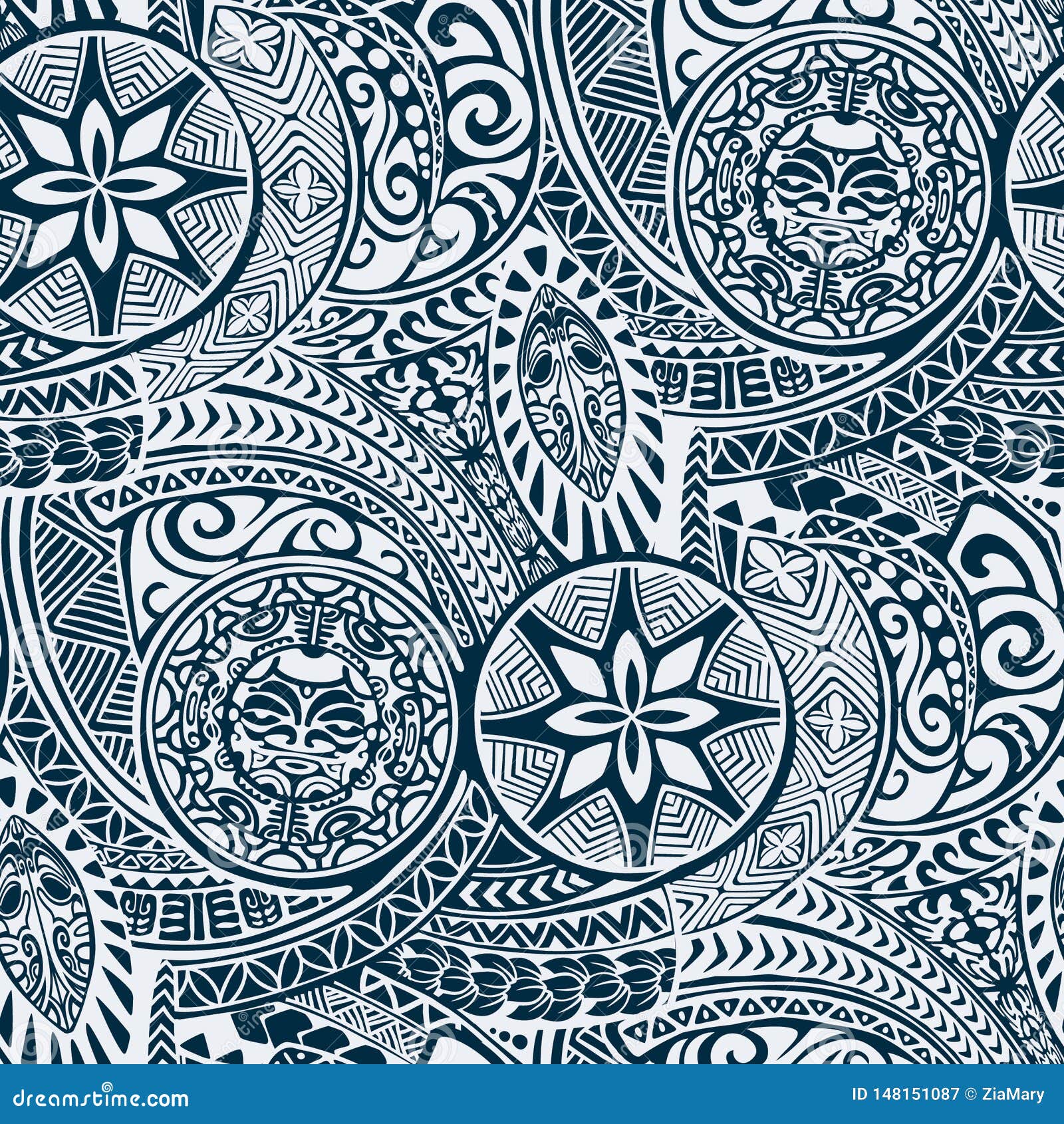 Polynesian Hawaiian Style Tribal Fabric Stock Vector - Illustration of ... Polynesian Hawaiian Style Tribal Fabric Stock Vector - Illustration of ...