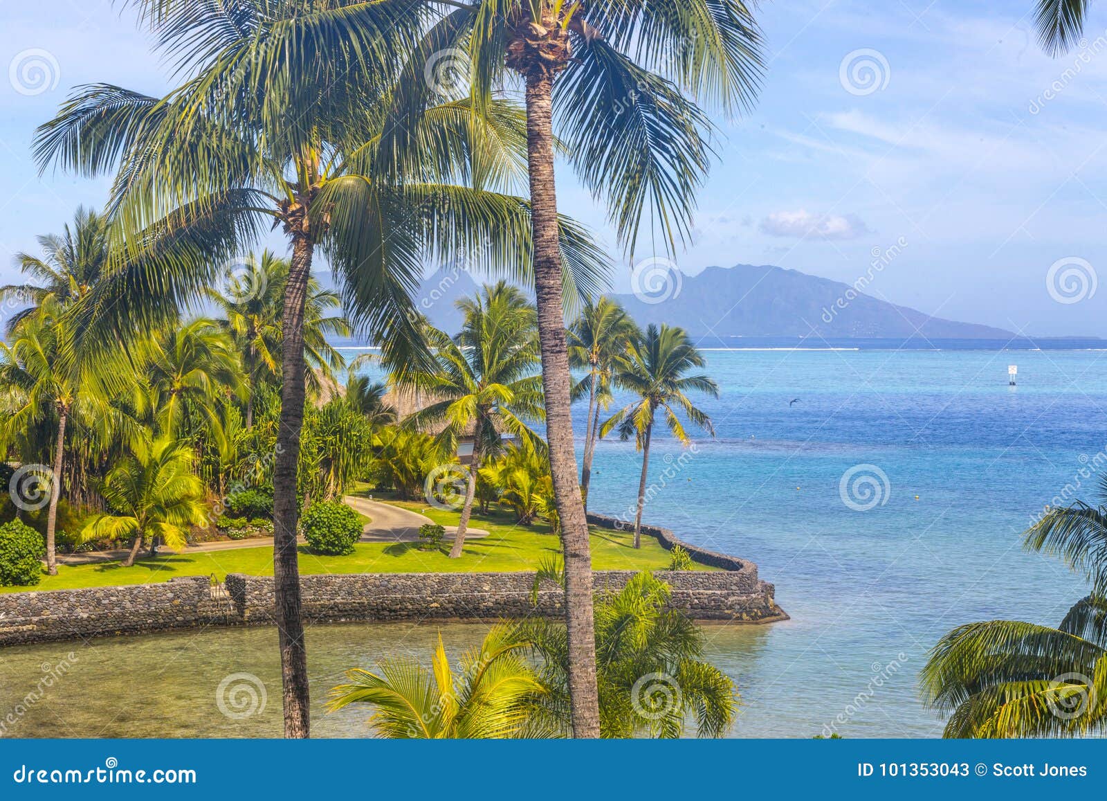 Polynesian Landscape stock image. Image of polynesia - 101353043