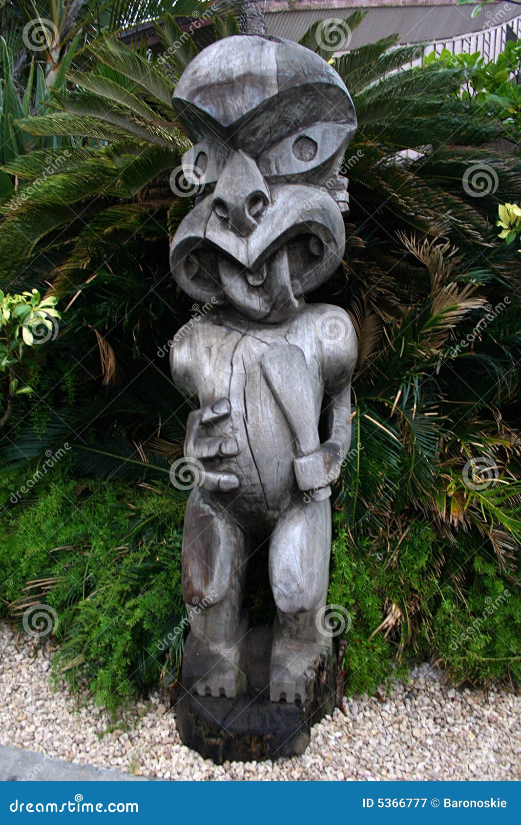 Polynesian Statue stock image. Image of totem, carved - 5366777