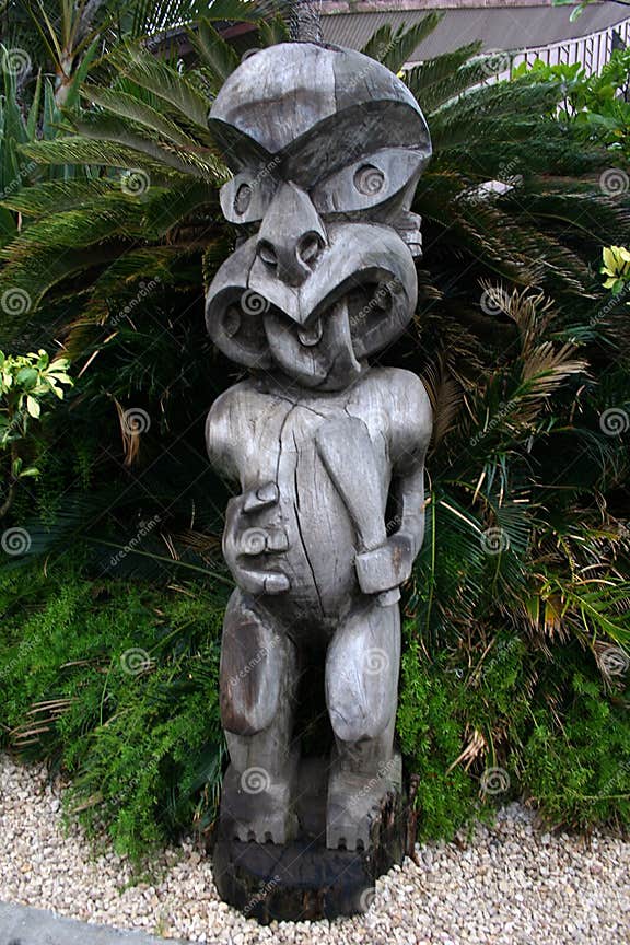 Polynesian Statue stock image. Image of totem, carved - 5366777