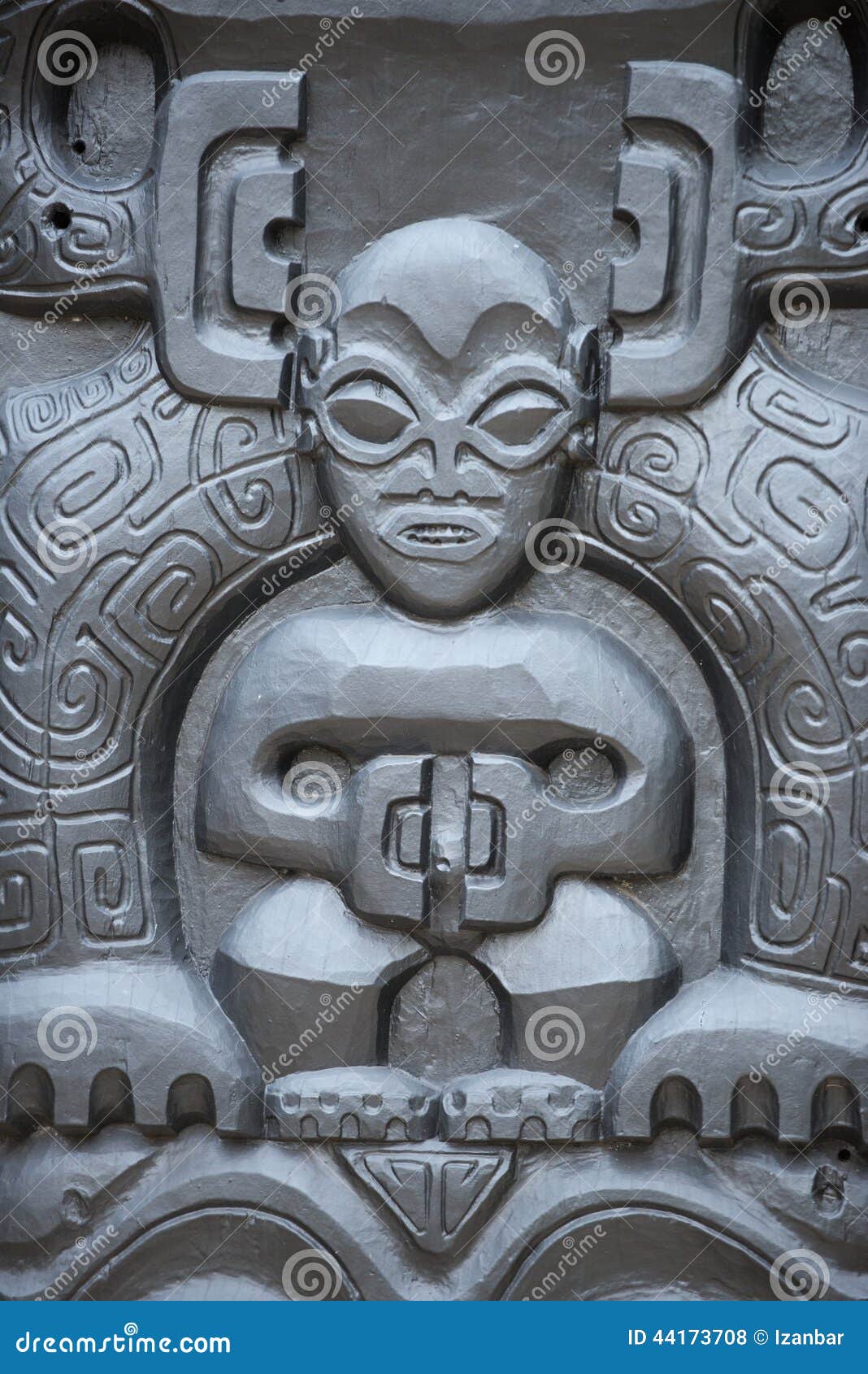 Polynesian Stone Statue At The Rapa Nui National Park Royalty-Free ...