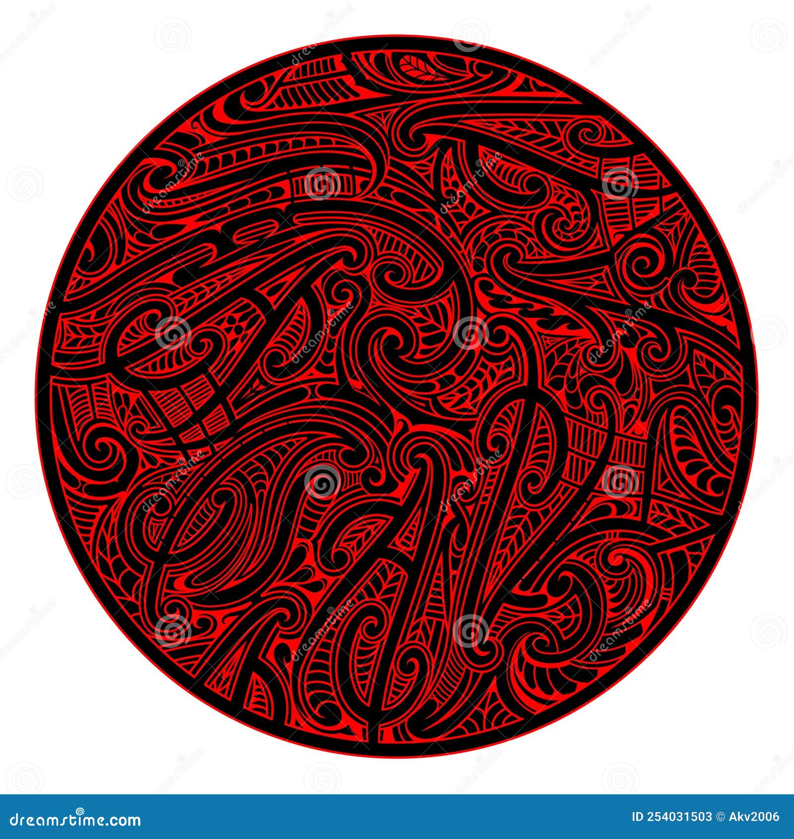 Polynesian Style Circle Tattoo Stock Vector - Illustration of ...