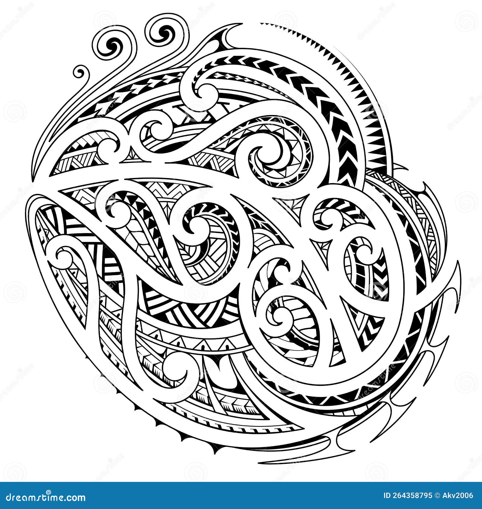 Polynesian Ethnic Style Tattoo Design Stock Image - Image of fashion ...