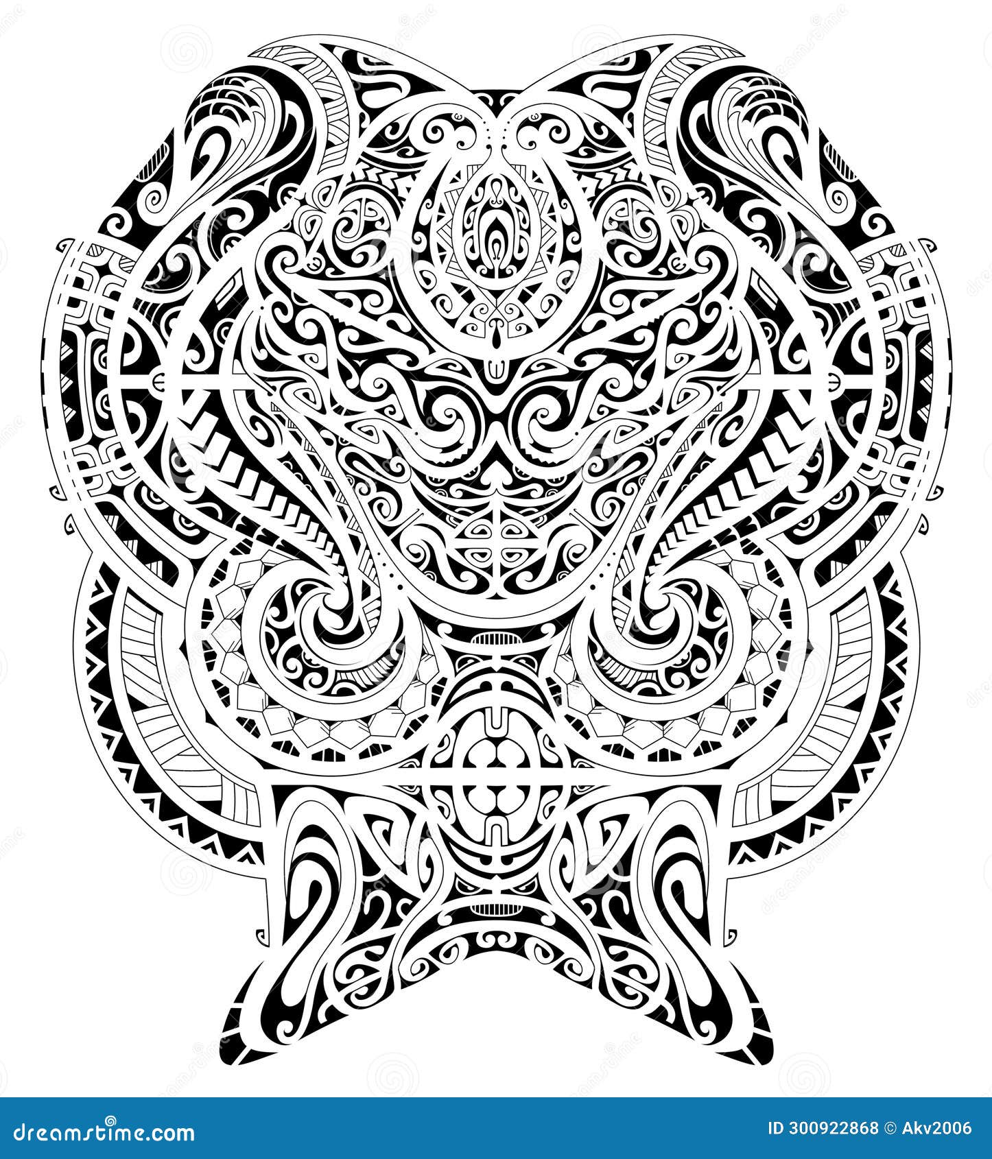 Polynesian Style Tattoo Design Cartoon Vector | CartoonDealer.com ...