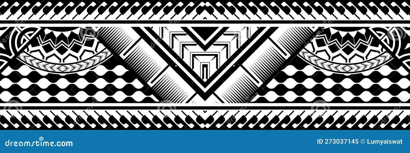 Abstract Polynesian Ethnic Pattern Stock Vector - Illustration of ...