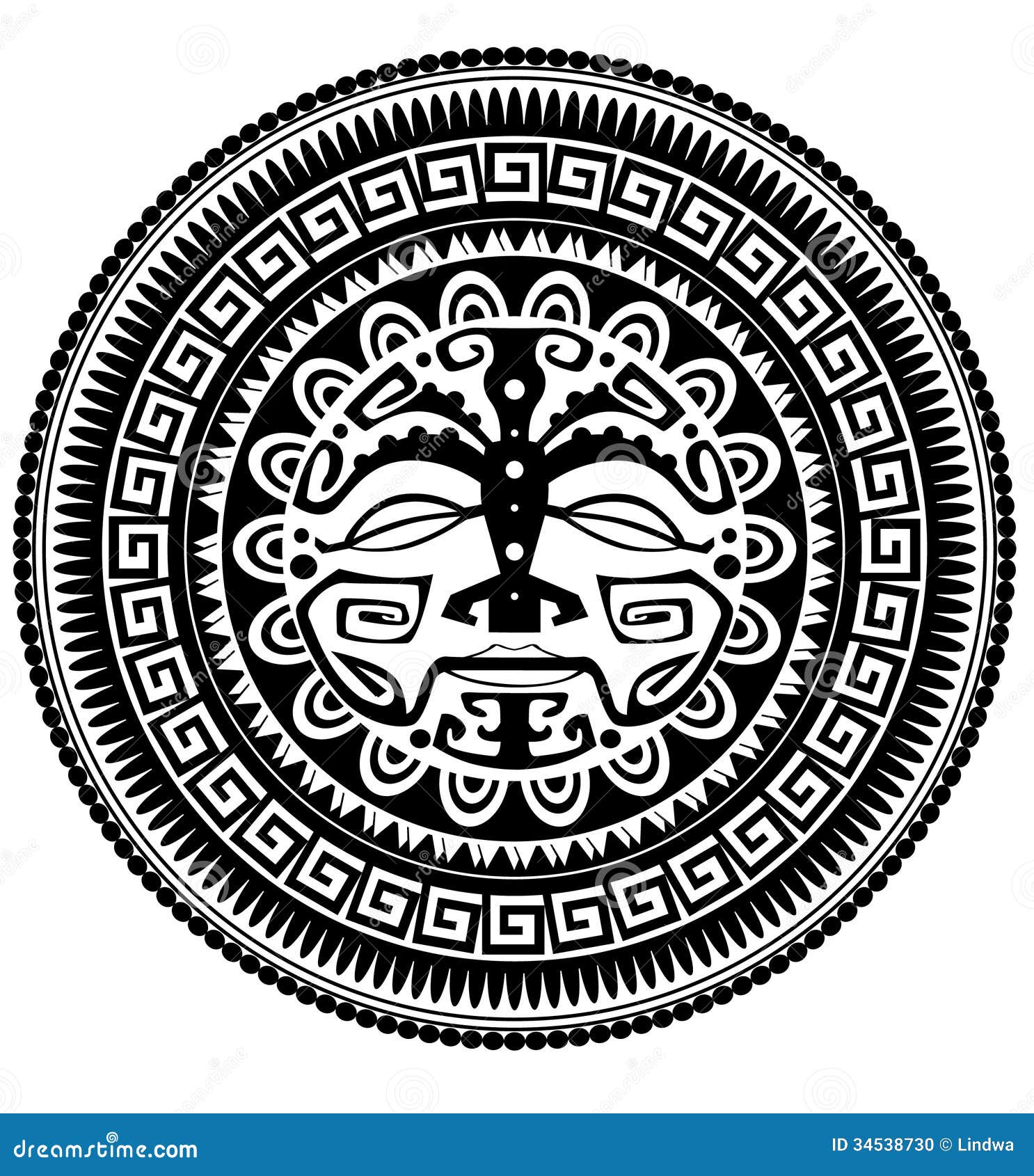 Taniwha Tattoo Design Cartoon Vector | CartoonDealer.com #23236047