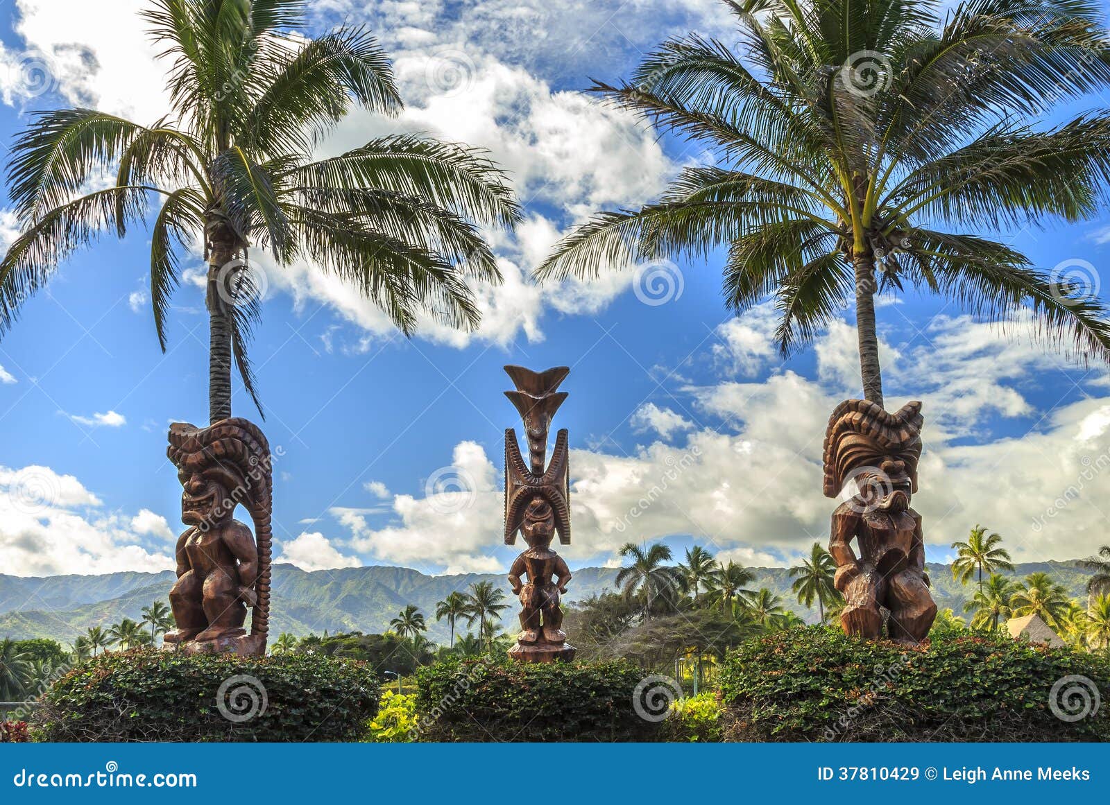 Polynesian Tiki stock image. Image of horizontal, green - 37810429