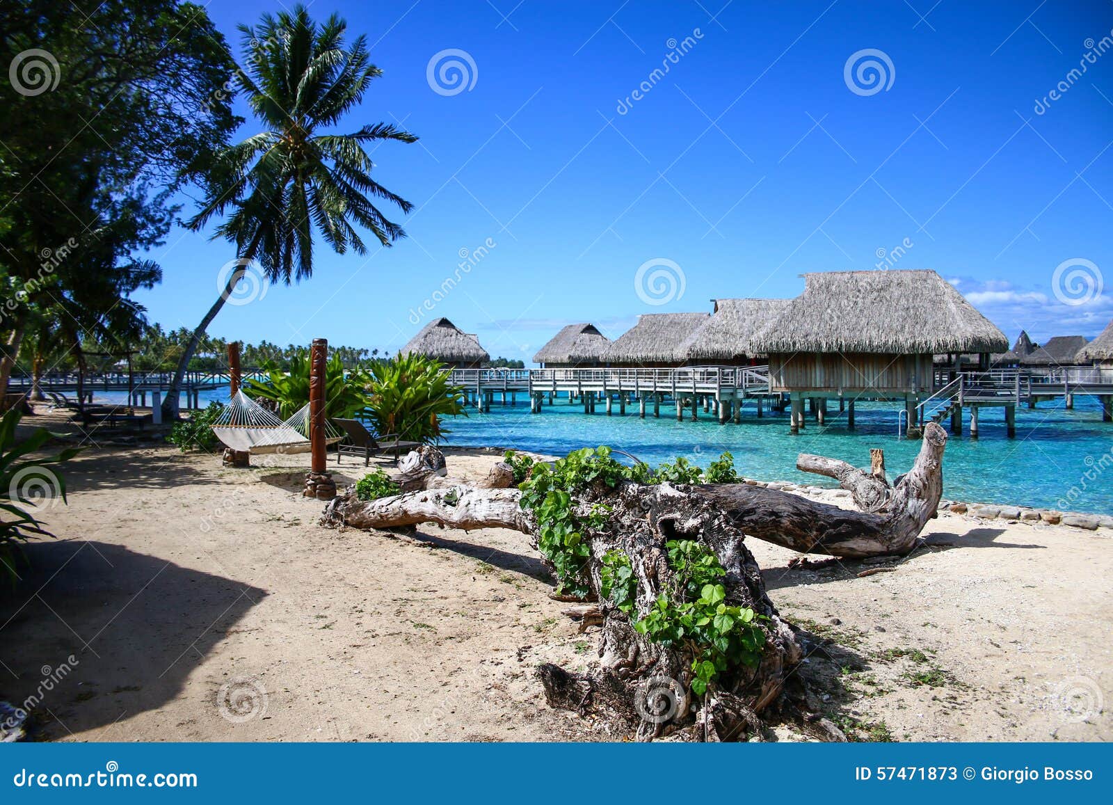 Polynesian Village - Moorea Stock Image - Image of polynesia, tahiti ...