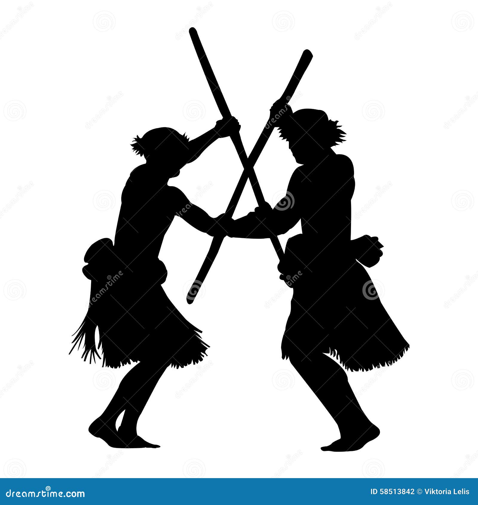 Polynesian warrior dancers stock vector. Illustration of performance ...