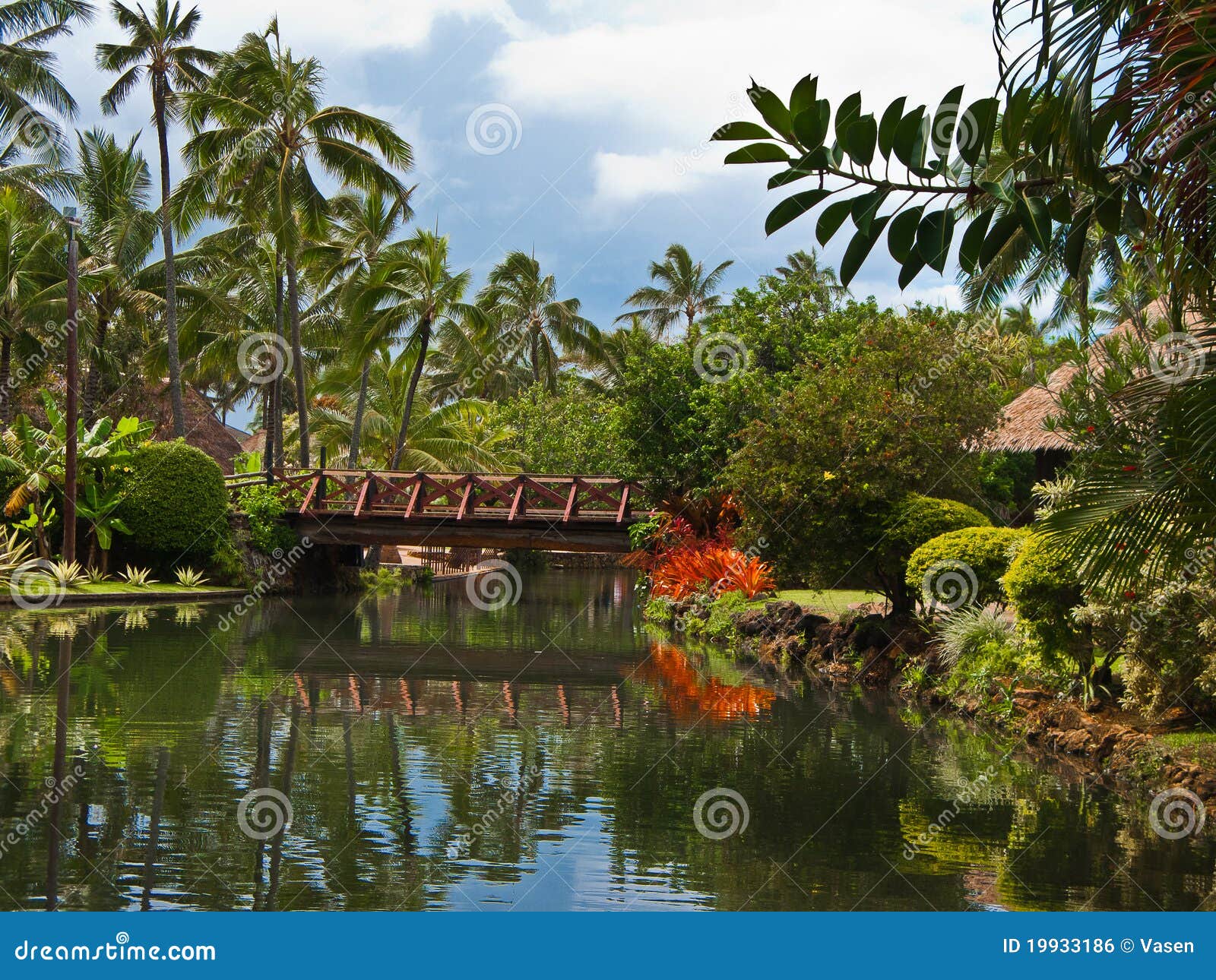 Polynesisches Dorf. Hawaii. Stockfoto - Bild von sonne, schönheit: 19933186