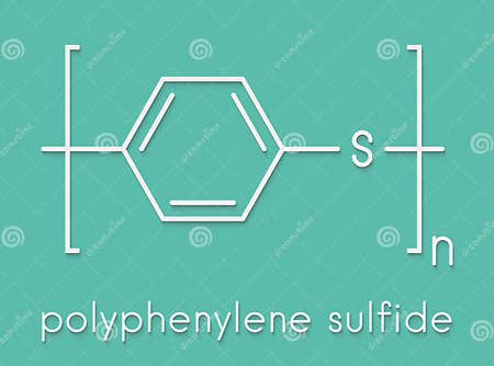 Polyphenylene Sulfide PPS Polymer, Chemical Structure. Commonly Used ...