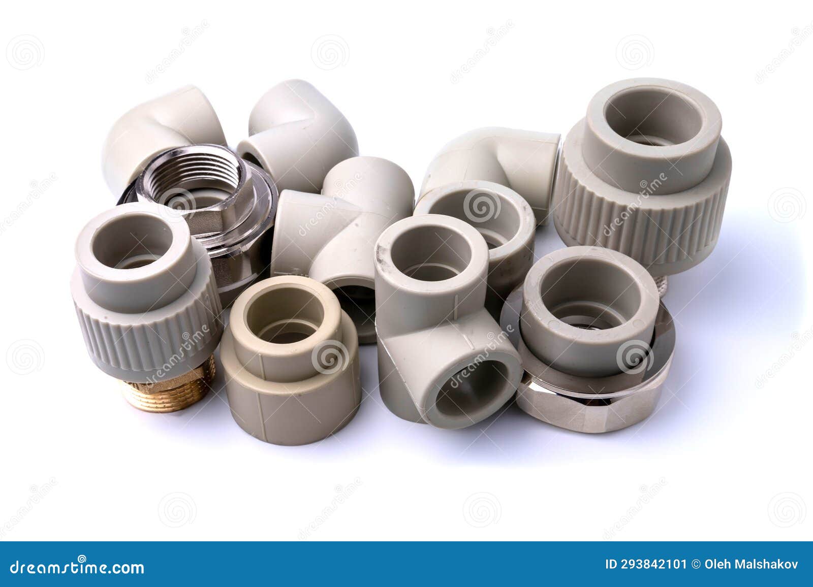 Polypropylene Couplings for Welding Pipes on White Stock Image - Image ...
