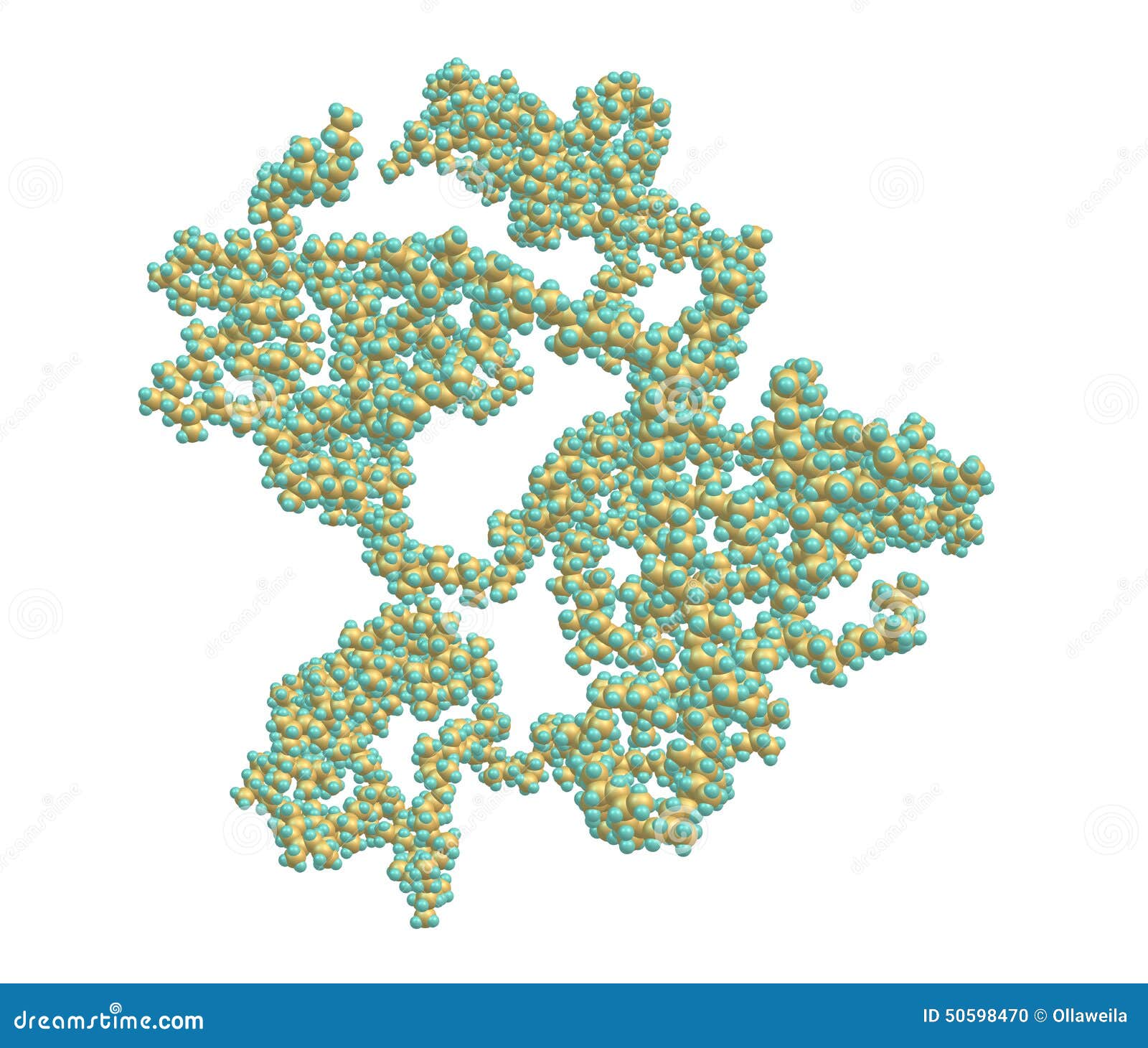 Polypropylene Molecular Model Isolated on White Stock Illustration ...